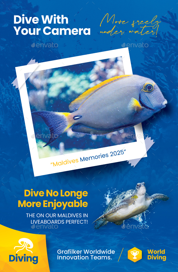 Ocean Diving Bundle Templates, Print Templates | GraphicRiver