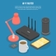 Home Wifi Router Concept Banner, Isometric Style, Vectors | GraphicRiver