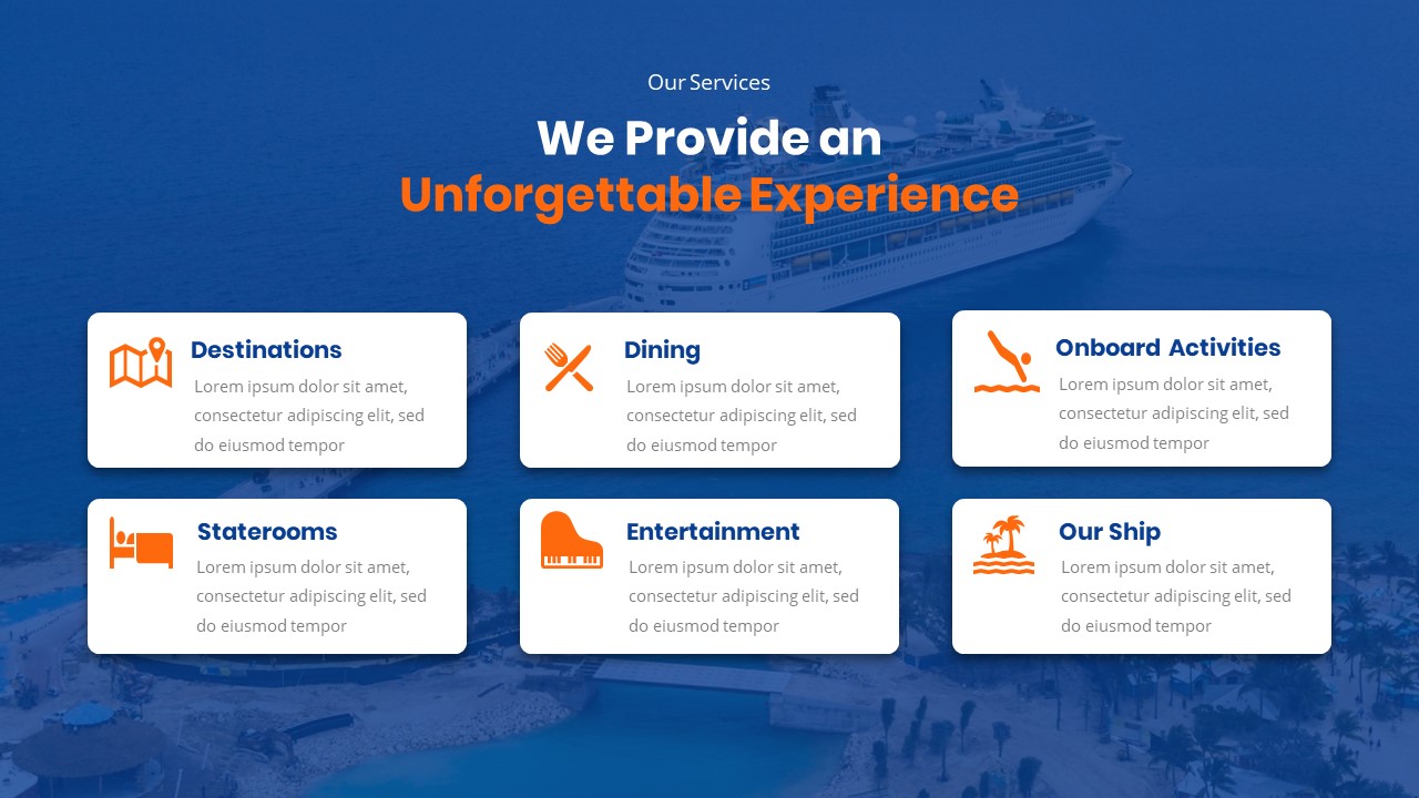 Royal Cruise - Cruise Ship Google Slide Template, Presentation Templates