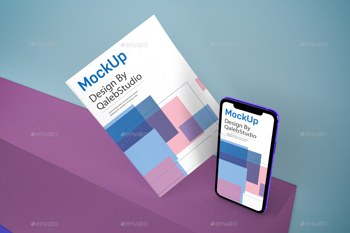Flyer & Phone V.2 Mockup, Graphics | GraphicRiver
