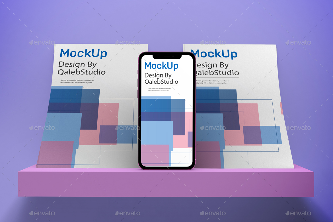 Flyer & Phone V.2 Mockup, Graphics | GraphicRiver
