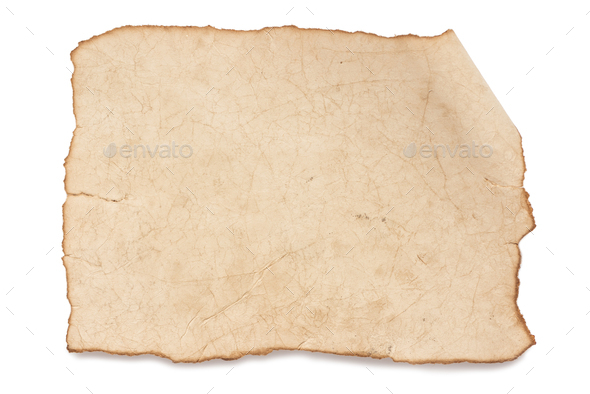 blank rustic paper texture isolated on white Stock Photo by ...