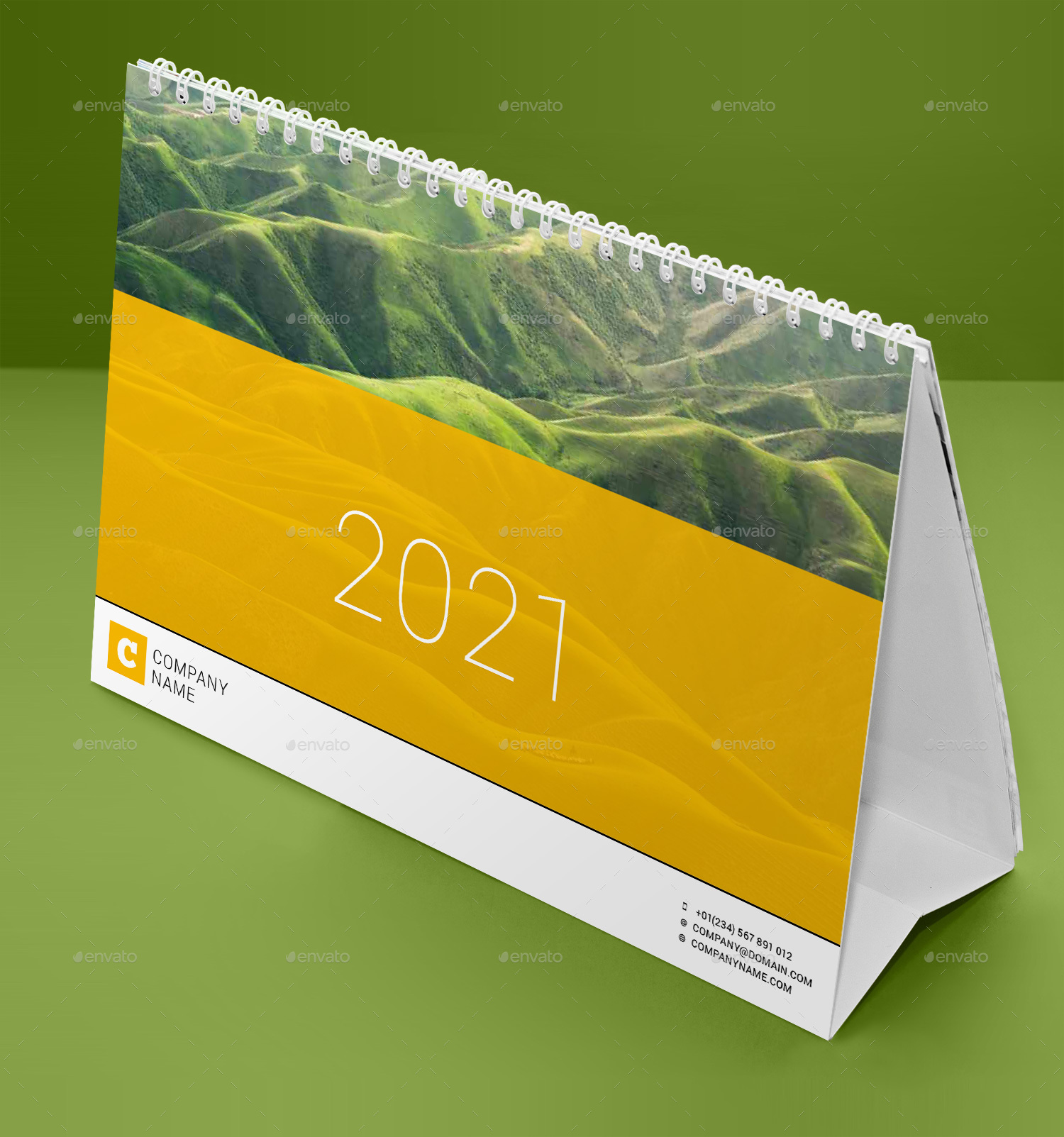 Desk Calendar 2021, Print Templates | GraphicRiver