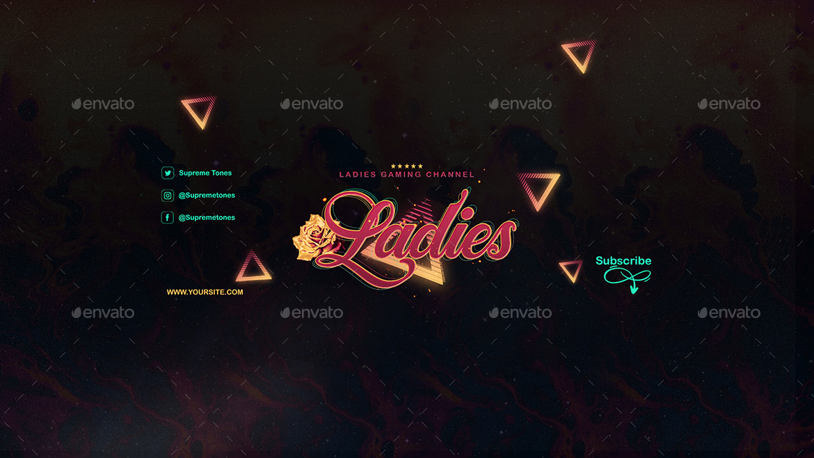 10 Modern Youtube Channel Art - Banners, Web Elements | GraphicRiver