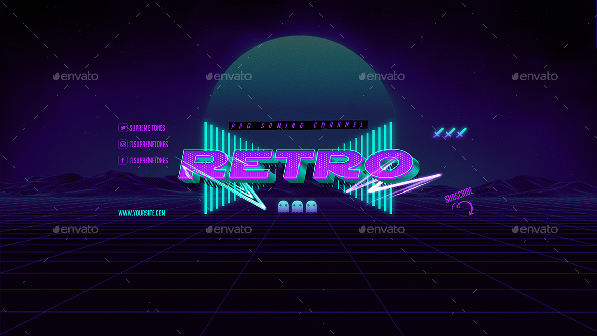 10 Modern Youtube Channel Art - Banners, Web Elements | GraphicRiver