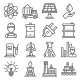 Utilities Icons Set Electricity Water Gas Utility, Vectors | GraphicRiver