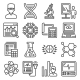 Science, Chemistry and Research Icons Set by In-Finity | GraphicRiver