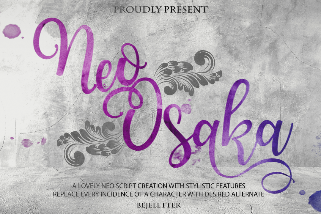 Neo Osaka Font Script, Fonts | GraphicRiver