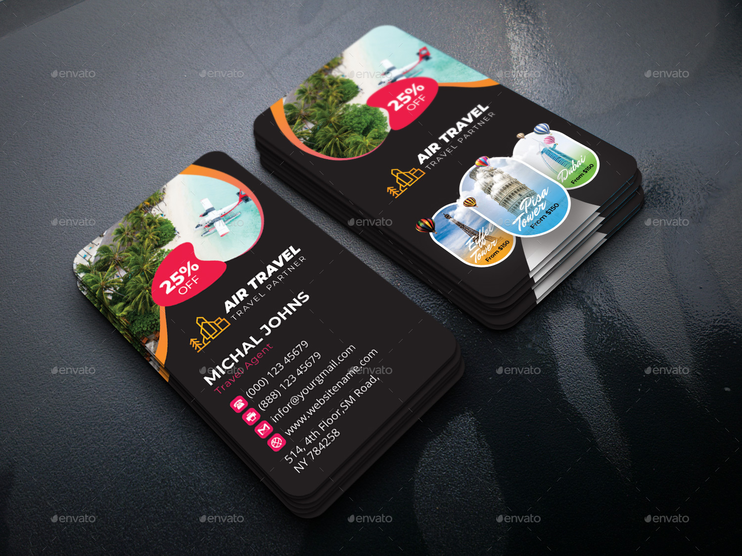 Travel Business Card, Print Templates | GraphicRiver