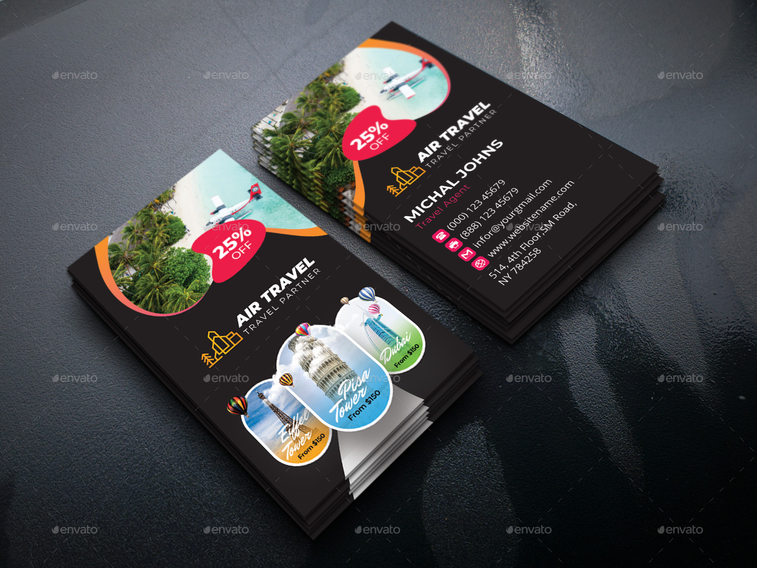 Travel Business Card, Print Templates | GraphicRiver