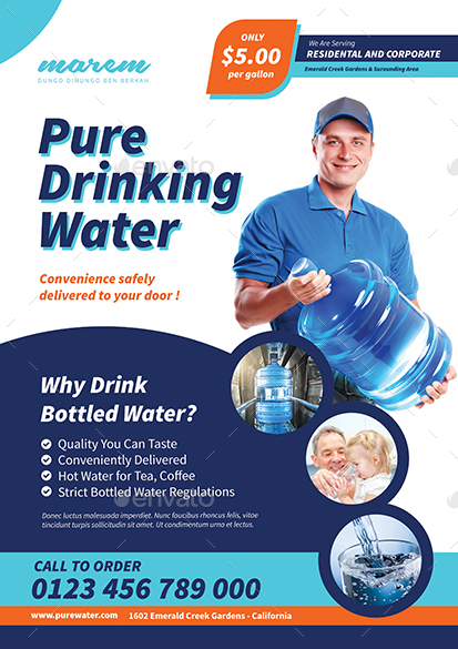 Water Delivery Service, Print Templates | GraphicRiver
