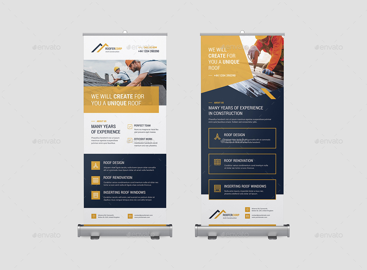 Roofer – Brochures Bundle Print Templates 7 in 1, Print Templates ...