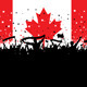 Party crowd on Canadian flag, Vectors | GraphicRiver