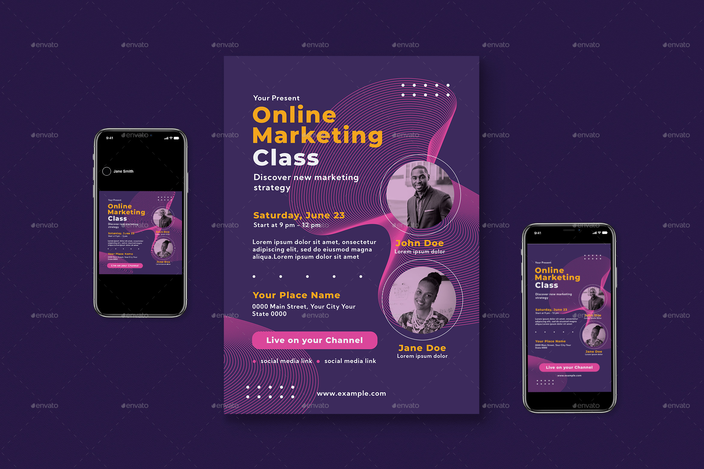 Marketing Online Flyer Set, Print Templates | GraphicRiver