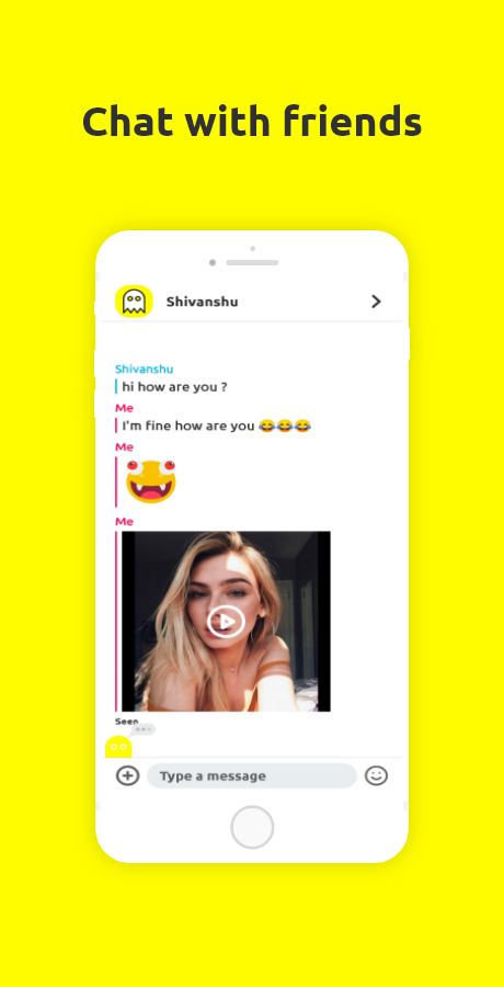 ChatSnap - Snapchat clone social network friend face filters chat ...