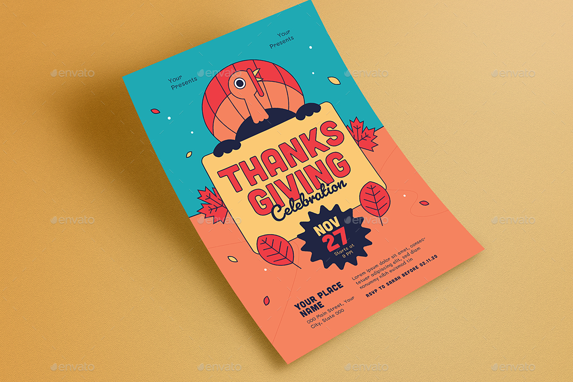 Thanksgiving Event Flyer, Print Templates | GraphicRiver