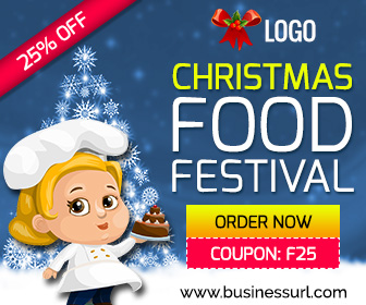 Food & Restaurant | Christmas Food Festival Banner (FR004) by ad_animate