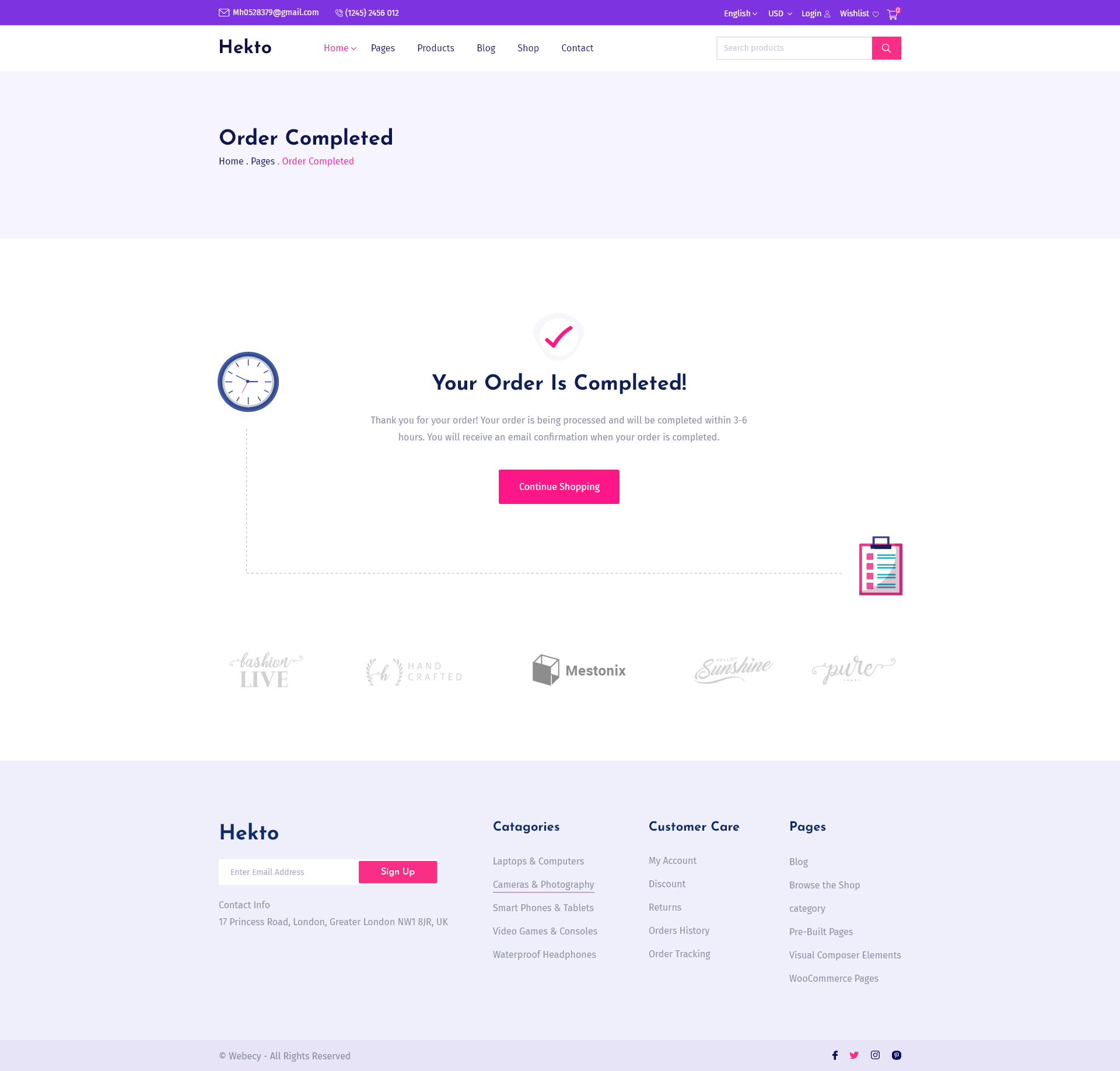 Hekto-Ecommerce Xd Template by Website_Stock | ThemeForest