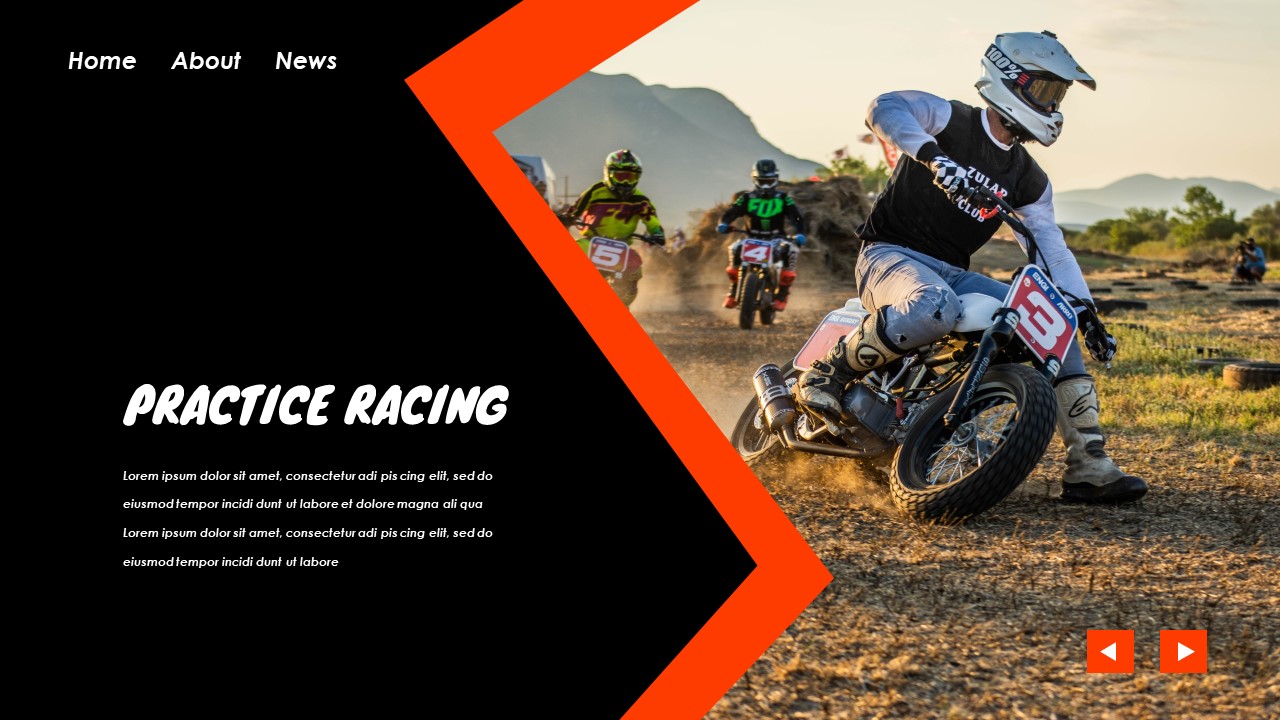 X-Trail - Motocross PowerPoint Template, Presentation Templates ...
