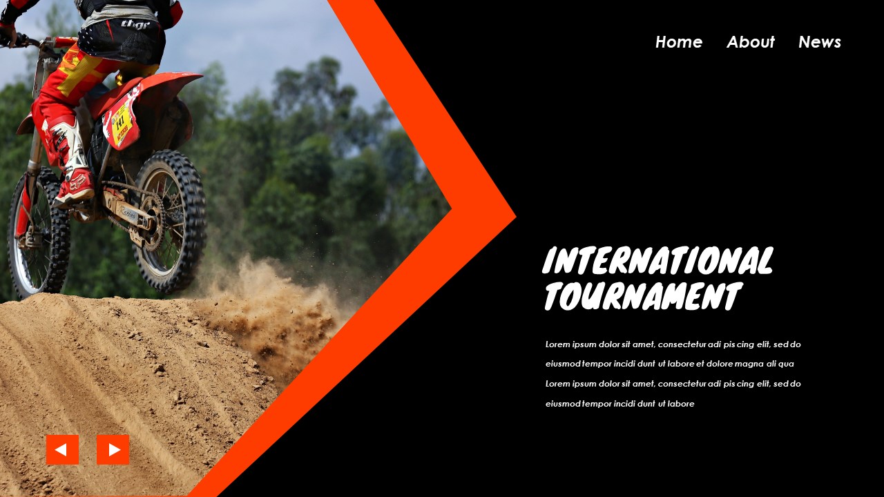 X-Trail - Motocross PowerPoint Template, Presentation Templates ...