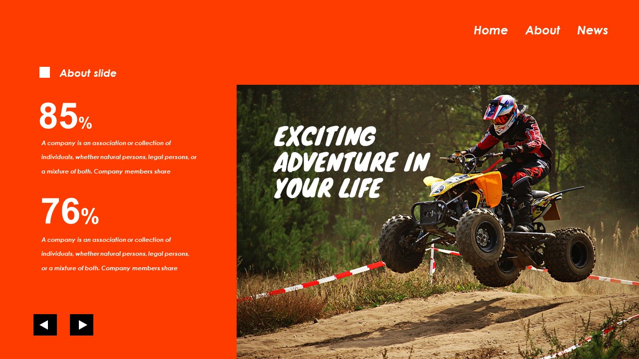 X-Trail - Motocross PowerPoint Template, Presentation Templates ...