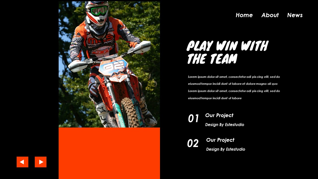 X-Trail - Motocross PowerPoint Template, Presentation Templates ...