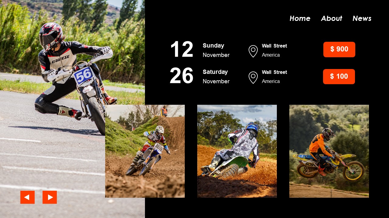 X-Trail - Motocross PowerPoint Template, Presentation Templates ...