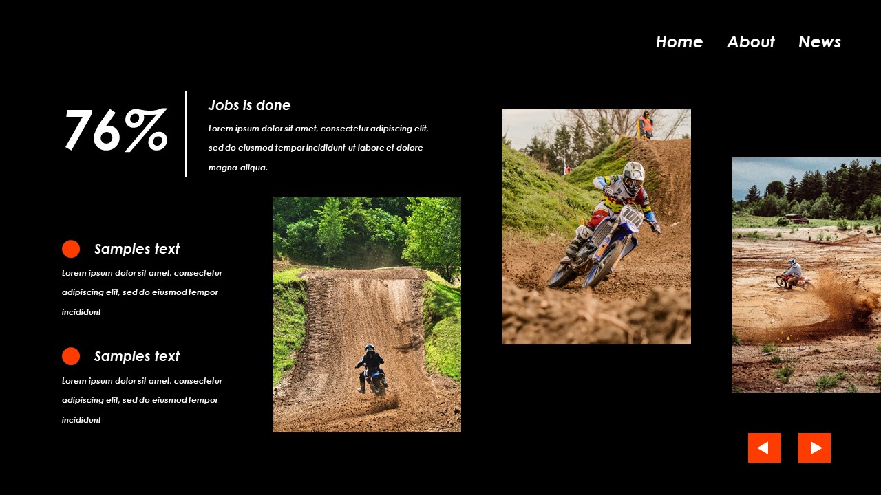 X-Trail - Motocross PowerPoint Template, Presentation Templates ...