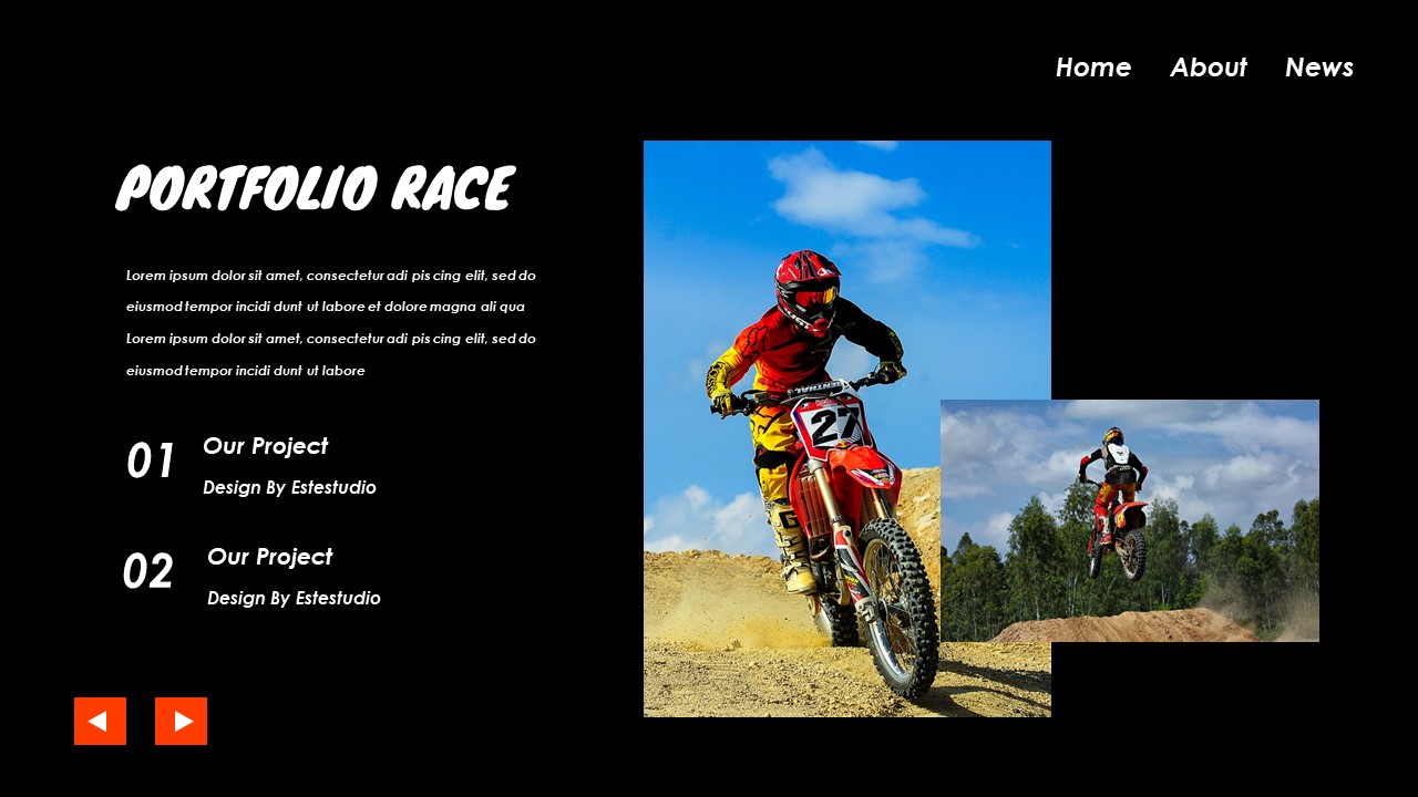X-Trail - Motocross PowerPoint Template, Presentation Templates ...