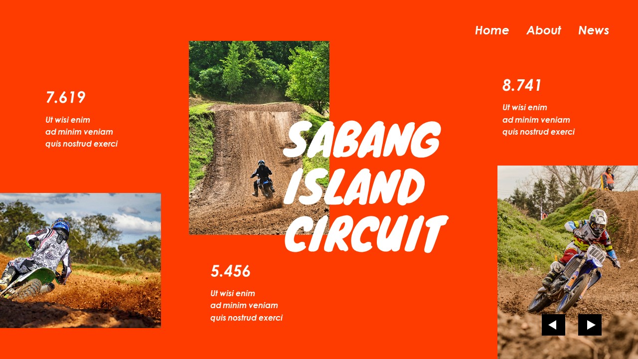 X-Trail - Motocross PowerPoint Template, Presentation Templates ...