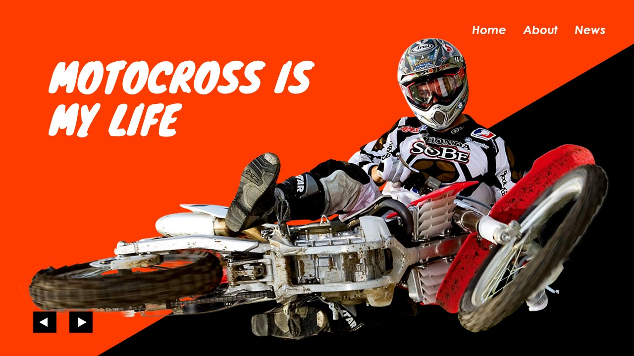 X-Trail - Motocross PowerPoint Template, Presentation Templates ...