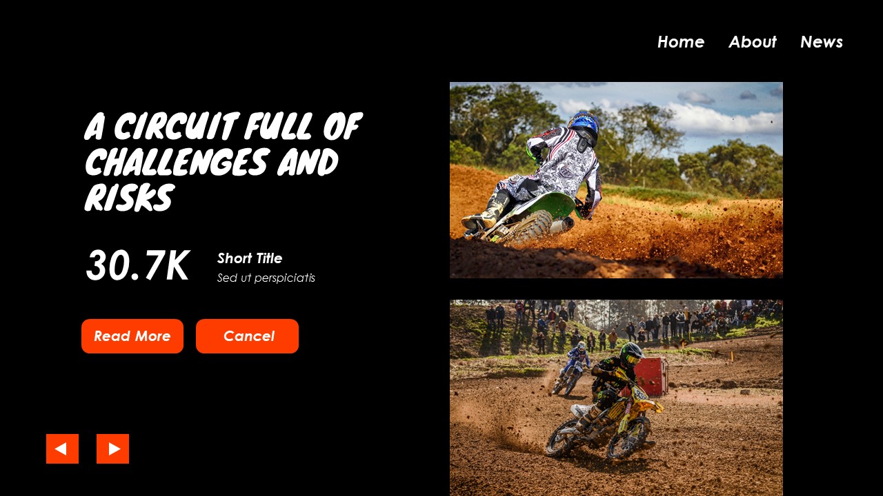 X-Trail - Motocross PowerPoint Template, Presentation Templates ...