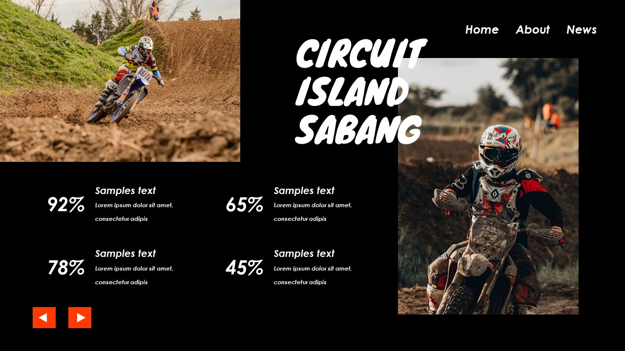 X-Trail - Motocross PowerPoint Template, Presentation Templates ...