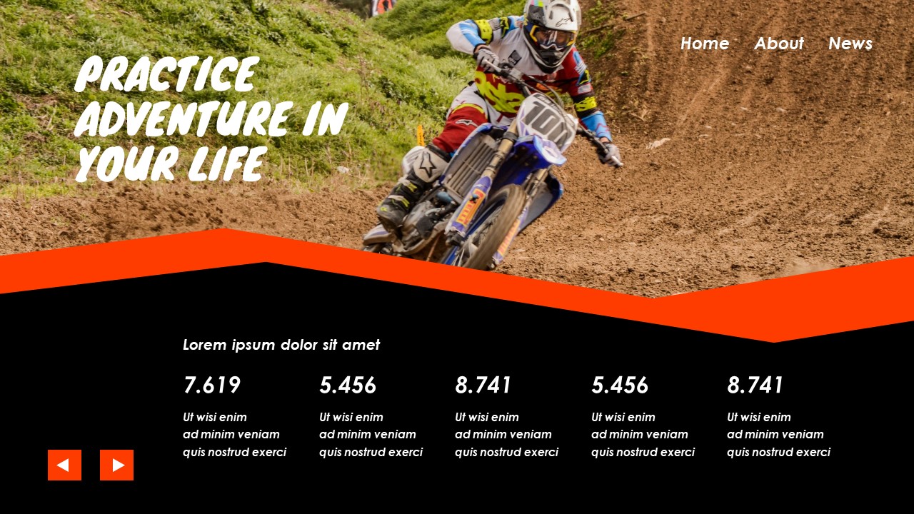 X-Trail - Motocross PowerPoint Template, Presentation Templates ...