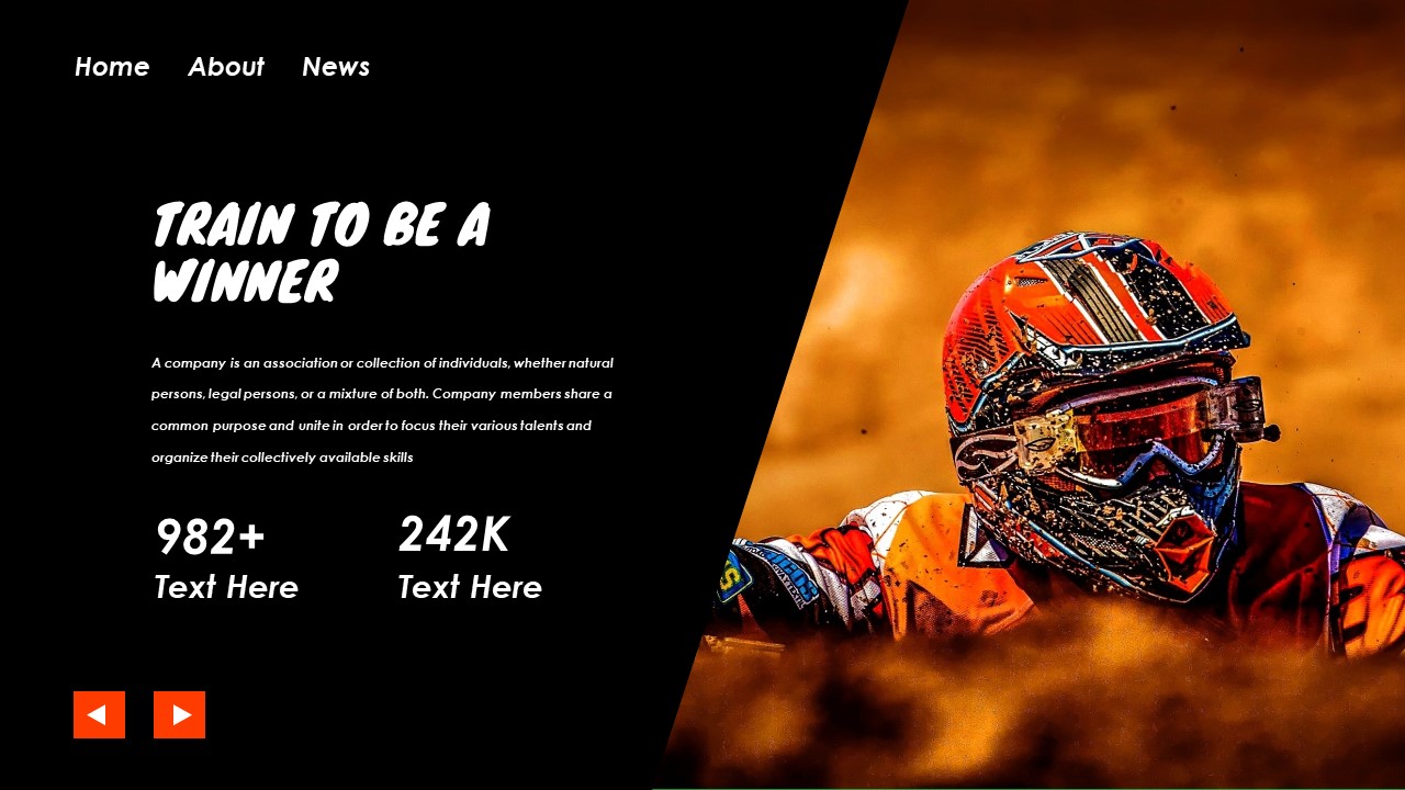 X-Trail - Motocross PowerPoint Template, Presentation Templates ...