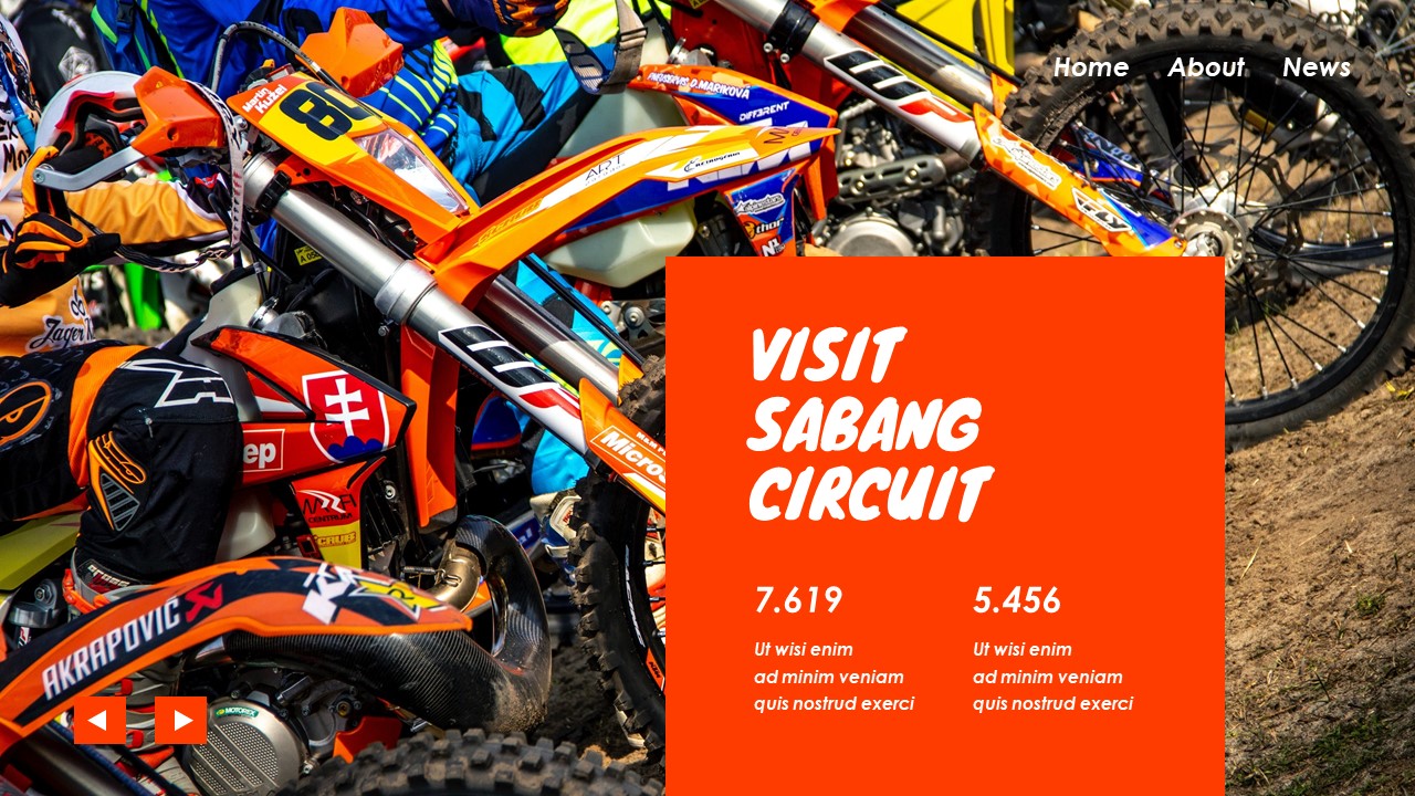 X-Trail - Motocross PowerPoint Template, Presentation Templates ...