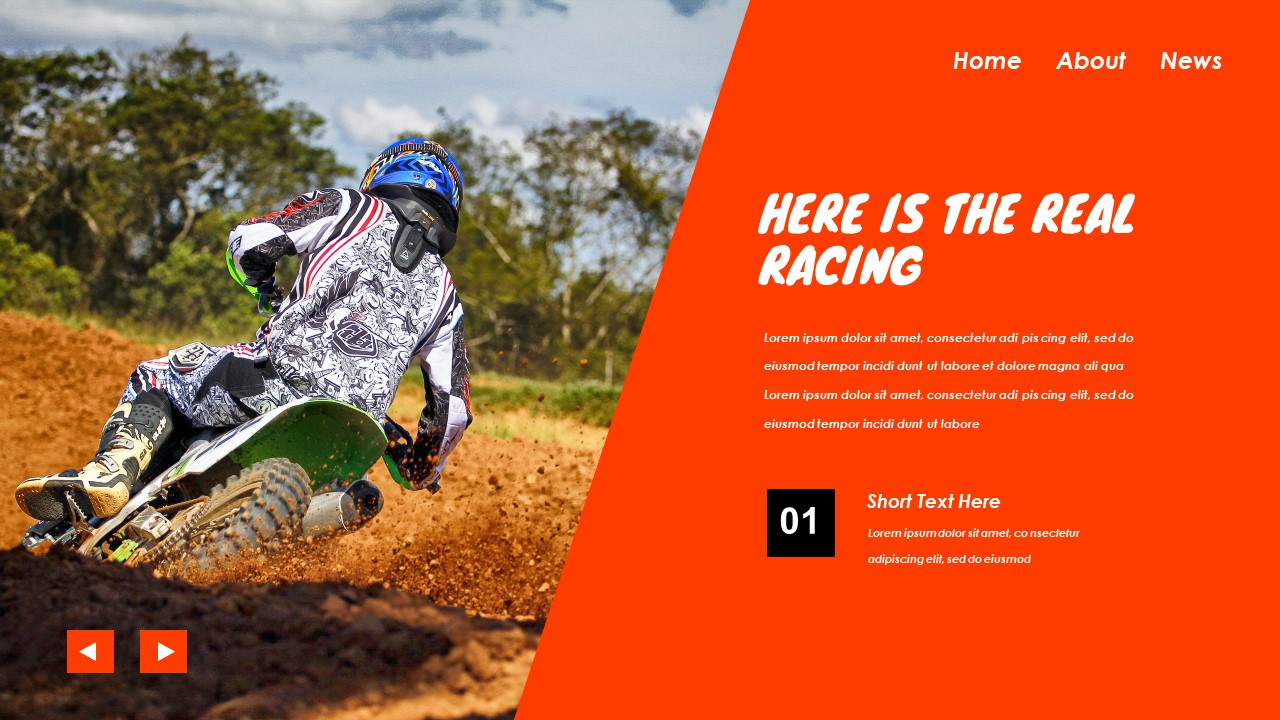 X-Trail - Motocross PowerPoint Template, Presentation Templates ...