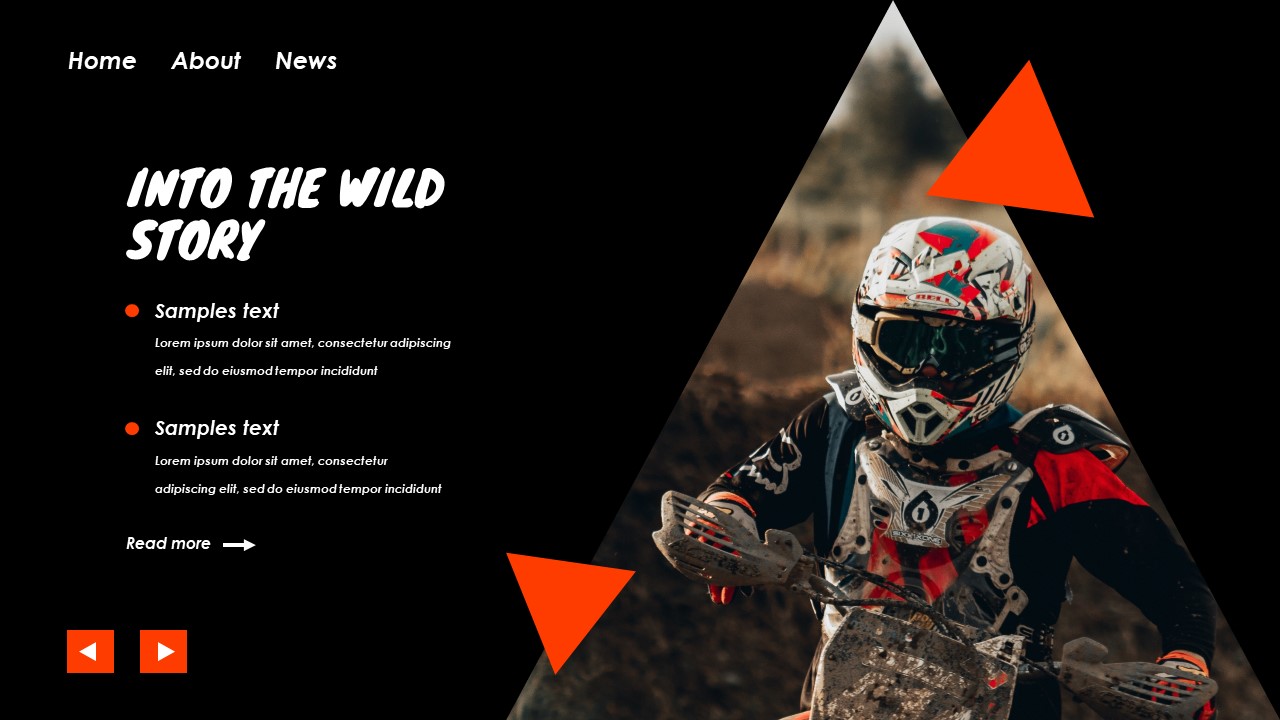 X-Trail - Motocross PowerPoint Template, Presentation Templates ...