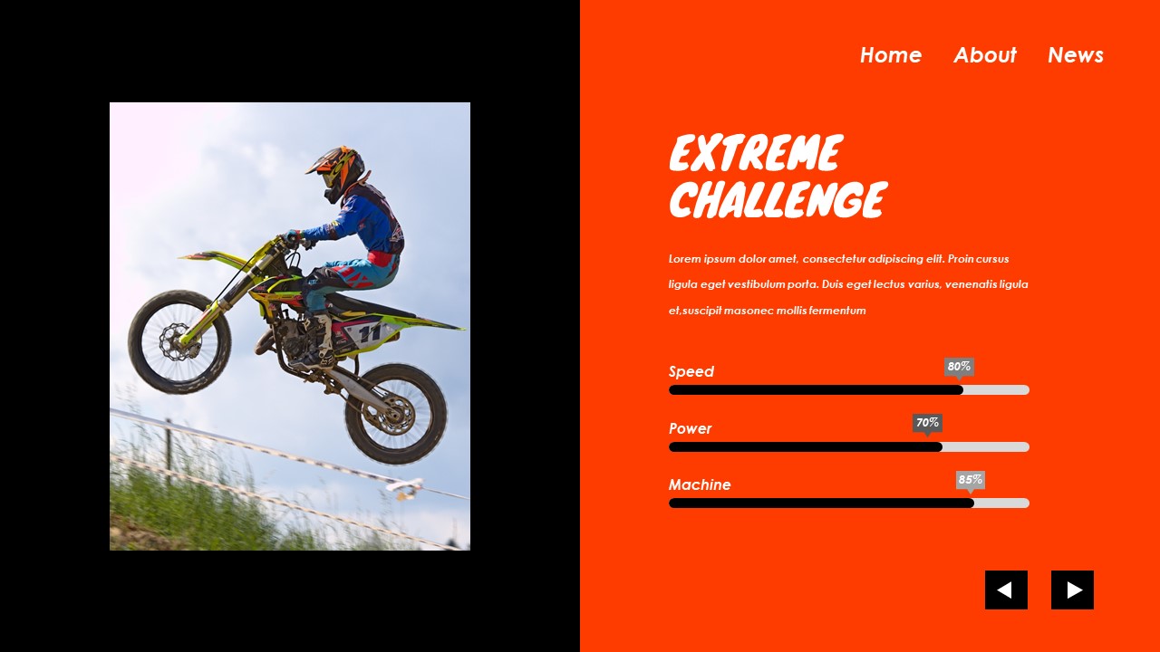 X-Trail - Motocross PowerPoint Template, Presentation Templates ...