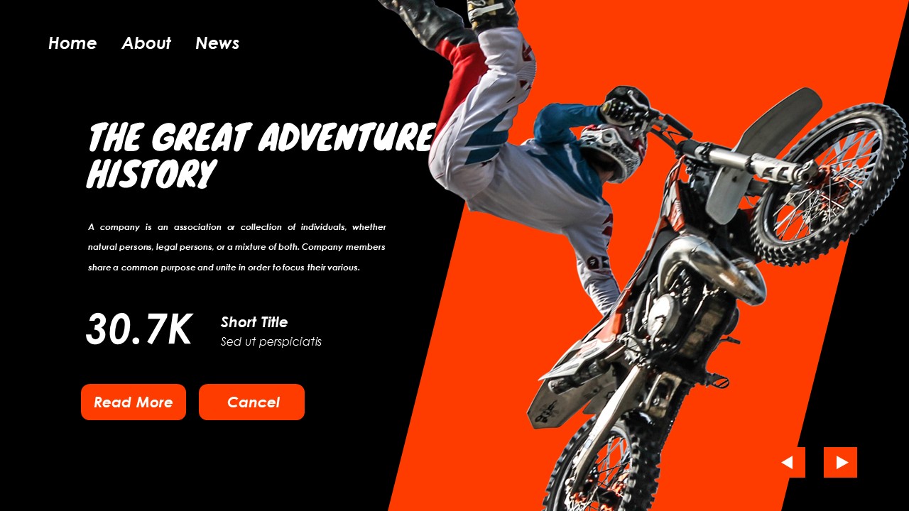 X-Trail - Motocross PowerPoint Template, Presentation Templates ...