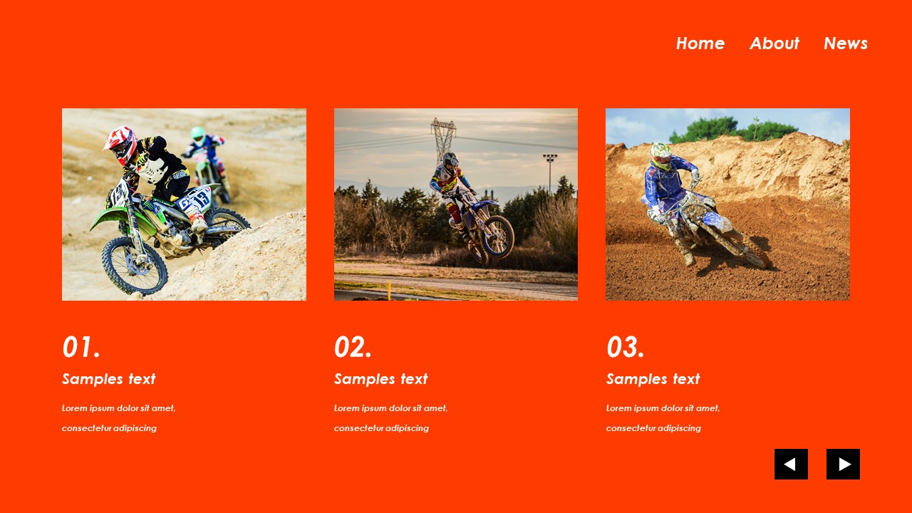 X-Trail - Motocross PowerPoint Template, Presentation Templates ...