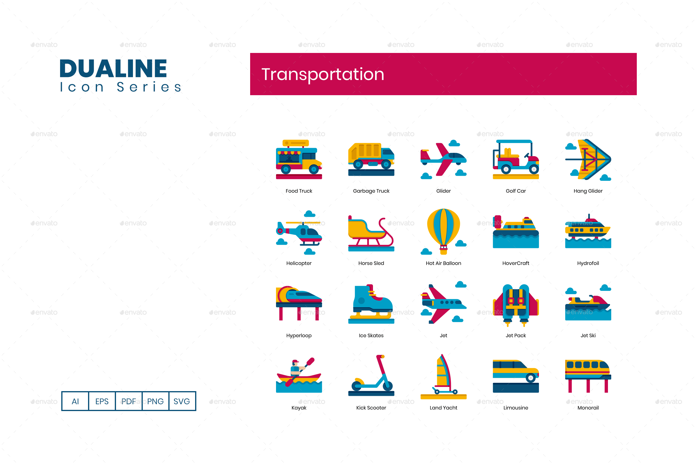 Transportation Icons, Icons | GraphicRiver