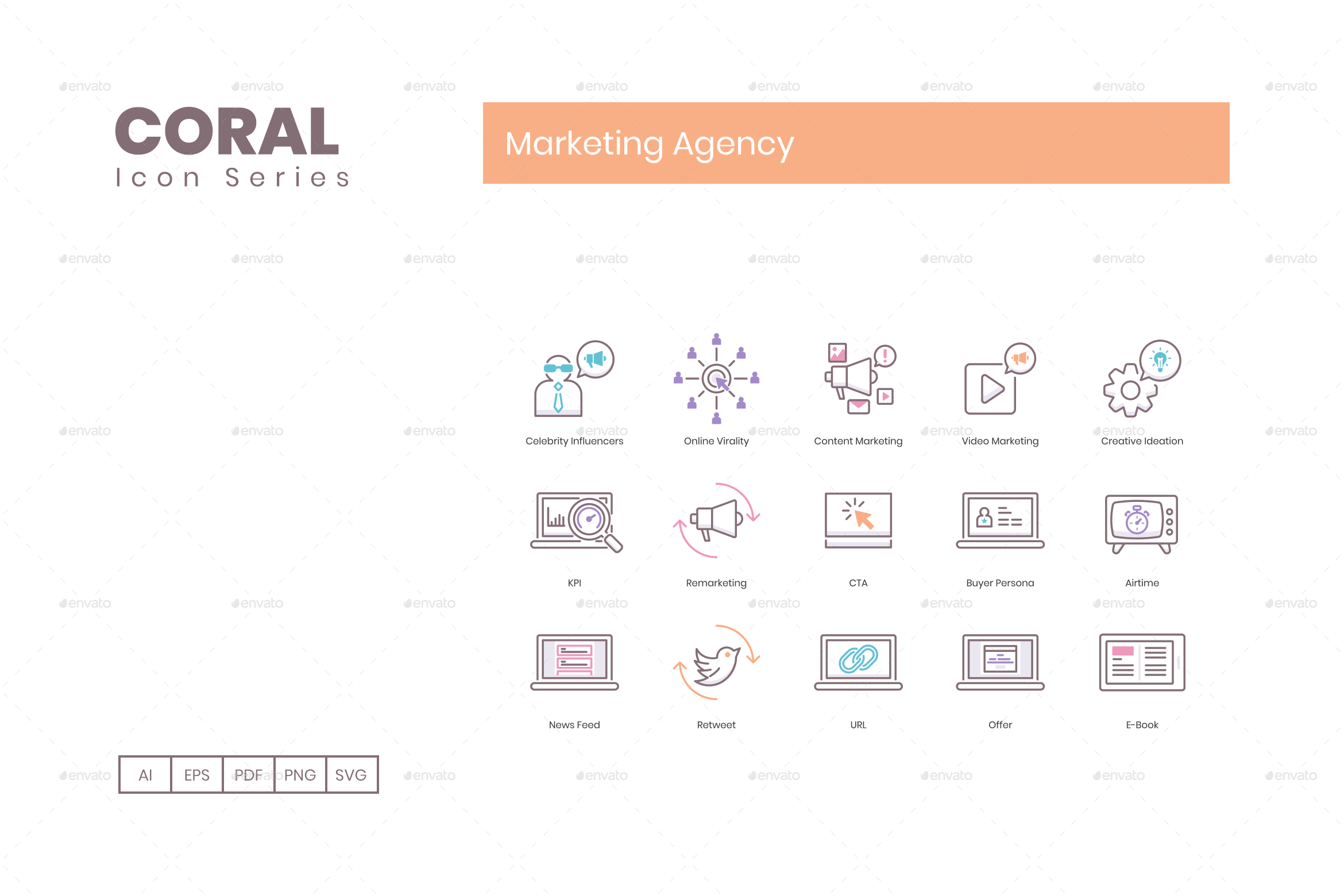 Marketing Agency Icons, Icons | GraphicRiver