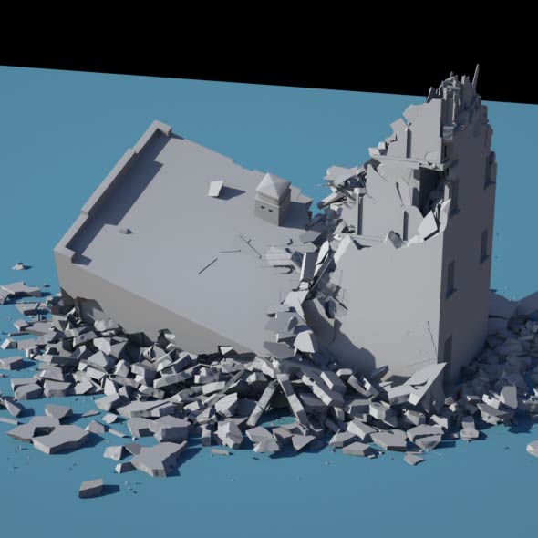 Collapsed Building 2 by berkerdag | 3DOcean