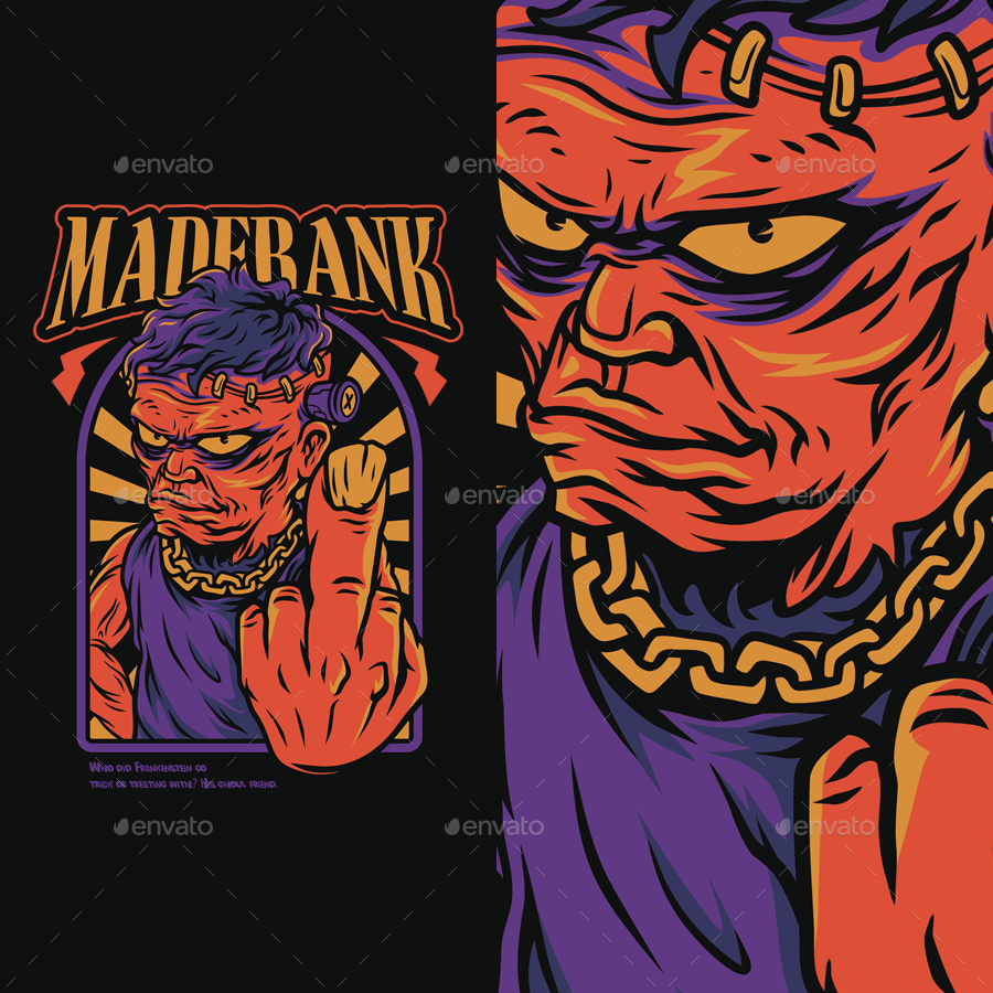 Mad Frank T-Shirt Design, T-Shirts | GraphicRiver