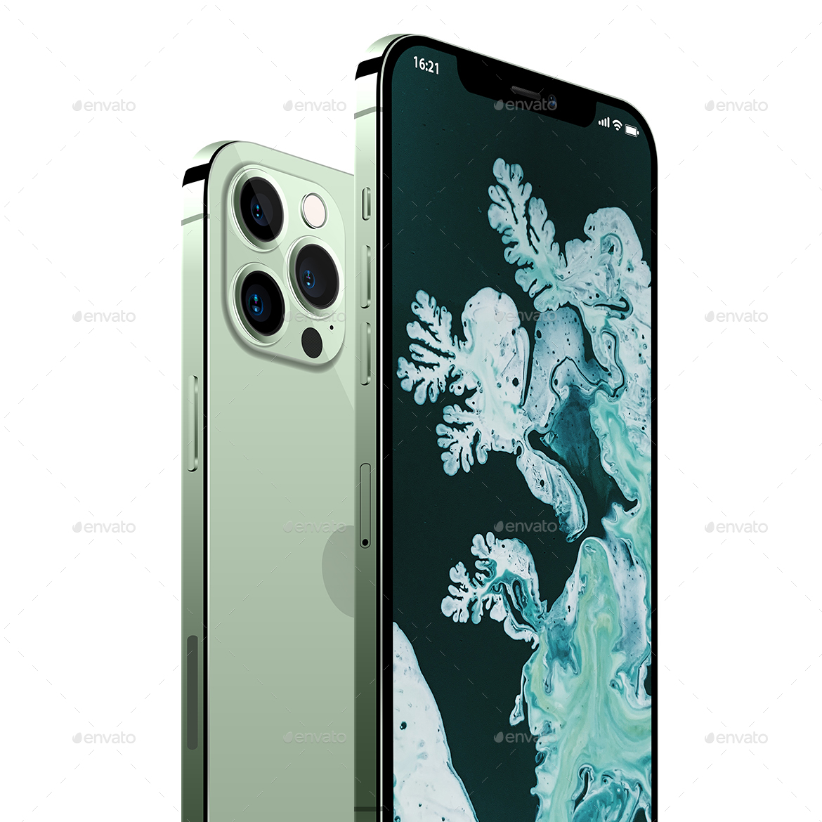 iPhone 12 Pro Vector Layered PSD Mock-ups in 4 Colors, Graphics ...