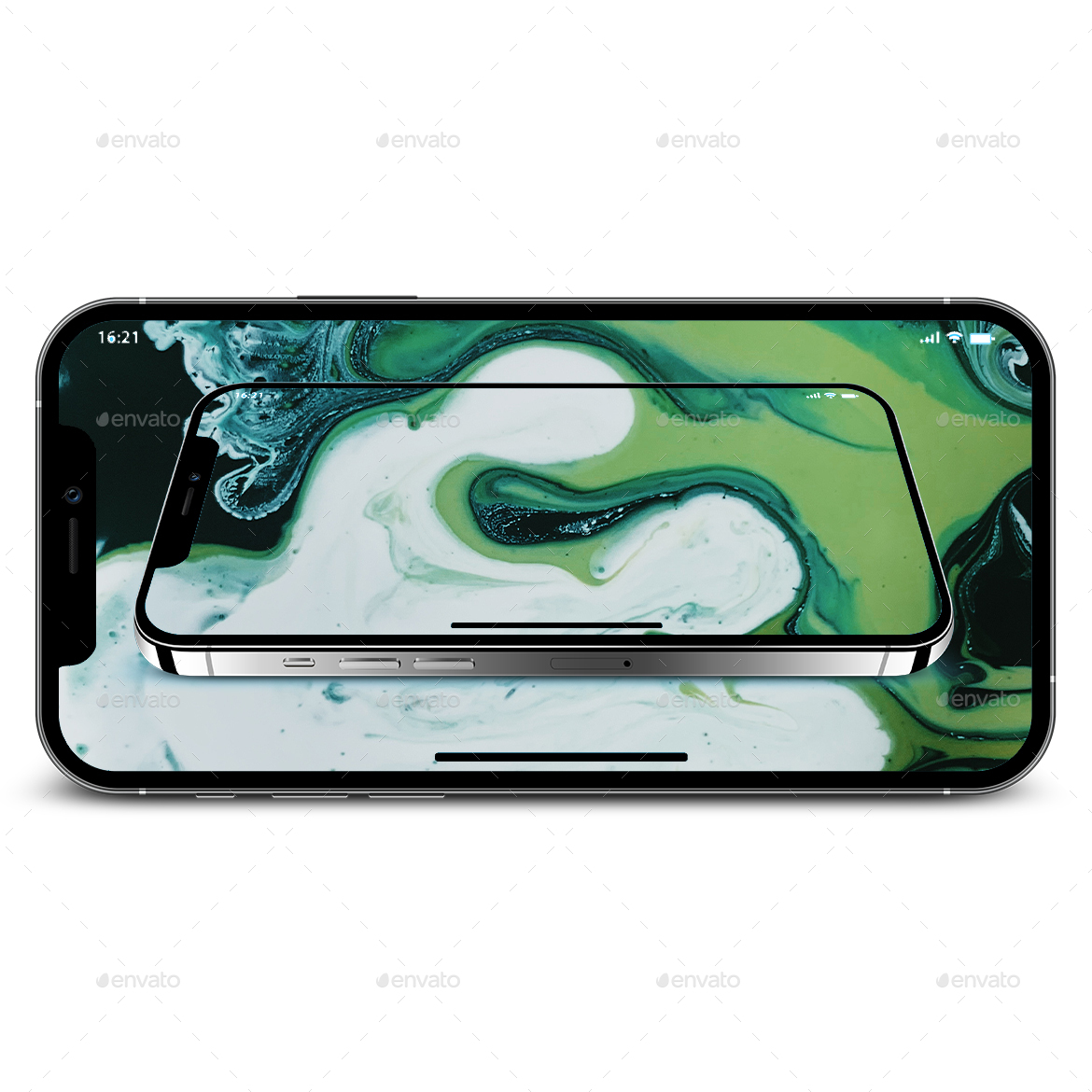 iPhone 12 Pro Vector Layered PSD Mock-ups in 4 Colors, Graphics ...