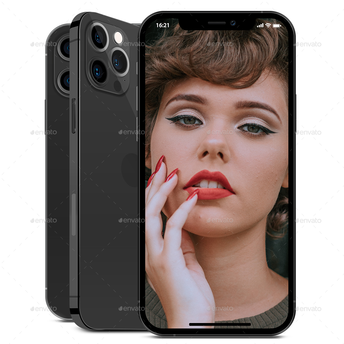 iPhone 12 Pro Vector Layered PSD Mock-ups in 4 Colors, Graphics ...