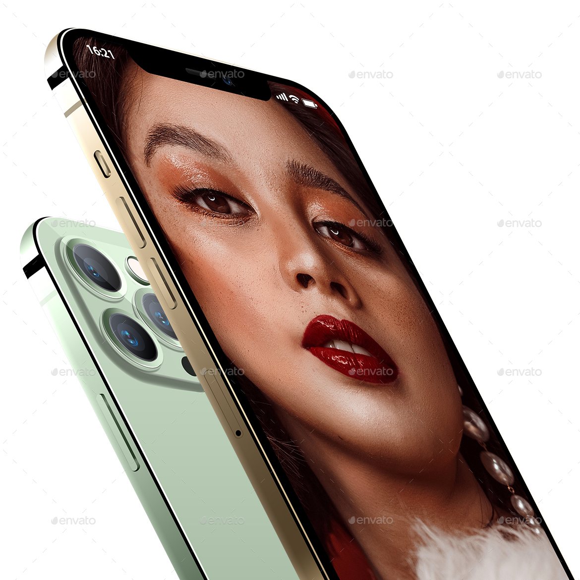 iPhone 12 Pro Vector Layered PSD Mock-ups in 4 Colors, Graphics ...