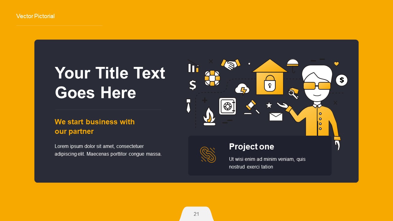 Vector Pictorial Powerpoint Presentation Template, Presentation Templates